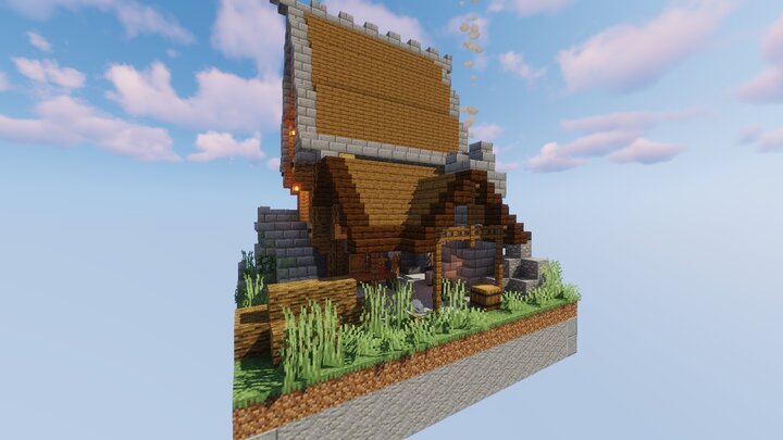 Medieval Blacksmith House One Chunk | 1.15.2 Minecraft Map