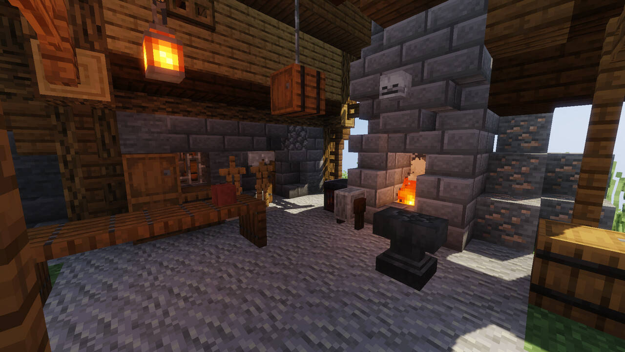 Medieval Blacksmith House One Chunk | 1.15.2 Minecraft Map