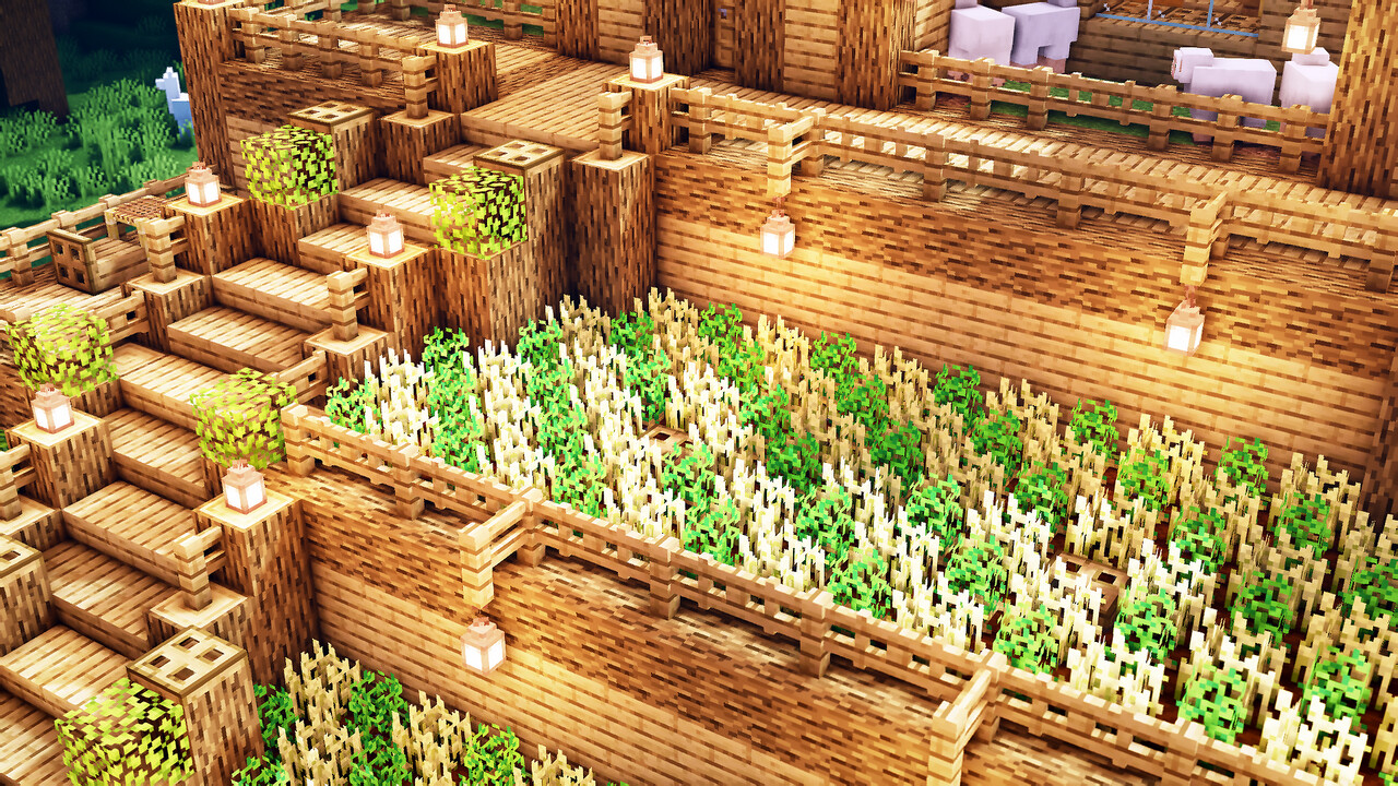 Minecraft: How To Build a Terraced Oak Survival Base Minecraft Map