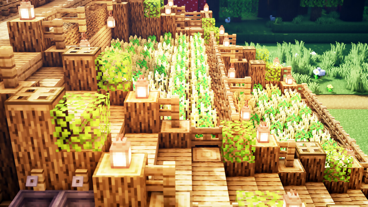 Minecraft: How To Build a Terraced Oak Survival Base Minecraft Map