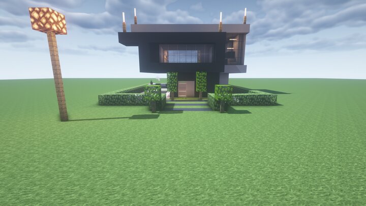 Mini Black and White Modern House Minecraft Map