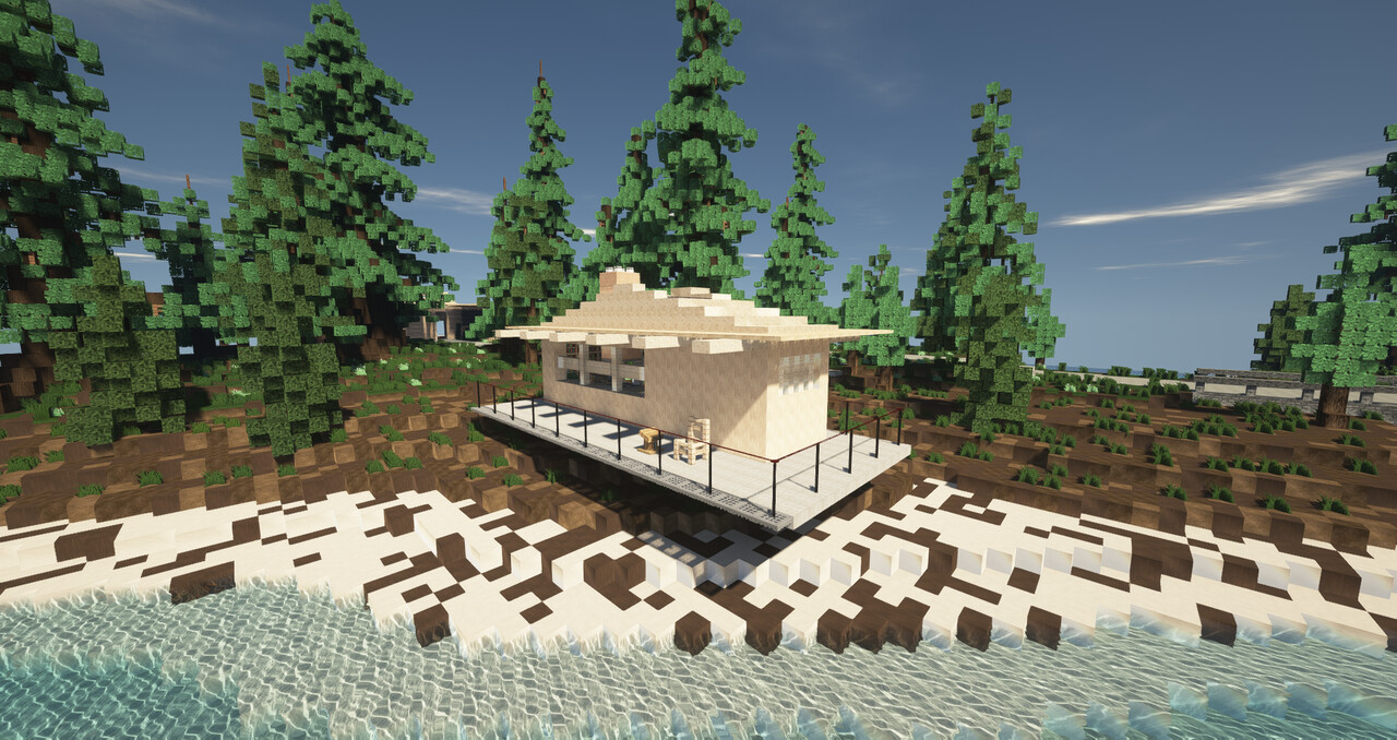 Minecraft Cinematic - Modern Island House With Tiny House Minecraft Map