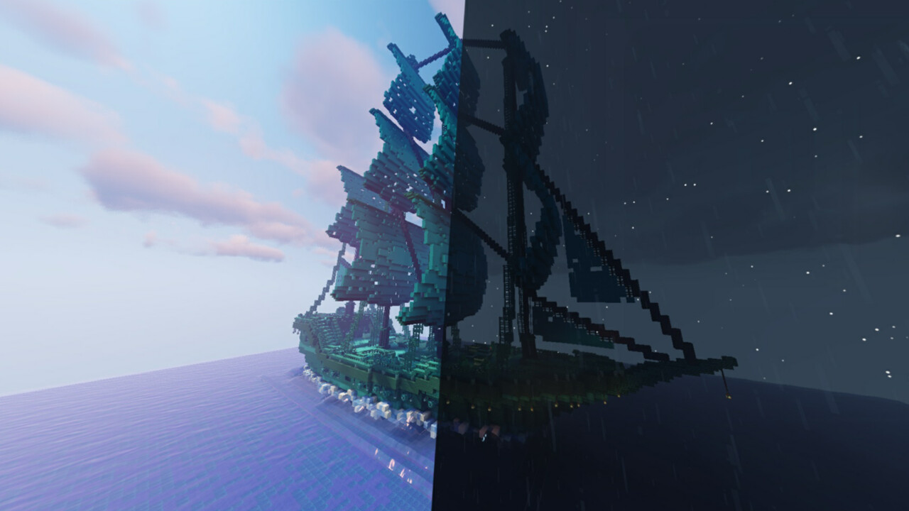 Ghost Pirate Ship | Minecraft Build Minecraft Map