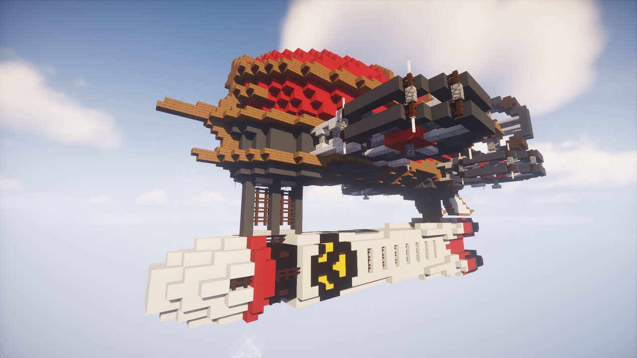 Soviet Airdropship " Bolshevik" with nuclear rocket Minecraft Map