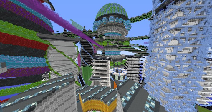 Futuristic Sci-Fi Utopia Minecraft Map