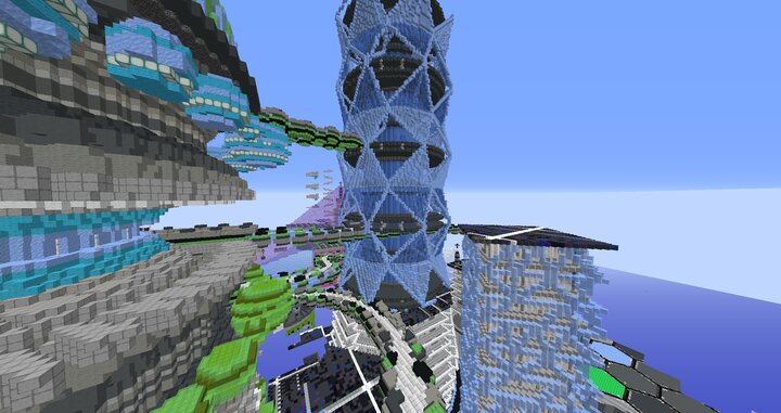 Futuristic Sci-Fi Utopia Minecraft Map