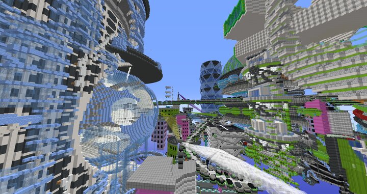 Futuristic Sci-Fi Utopia Minecraft Map