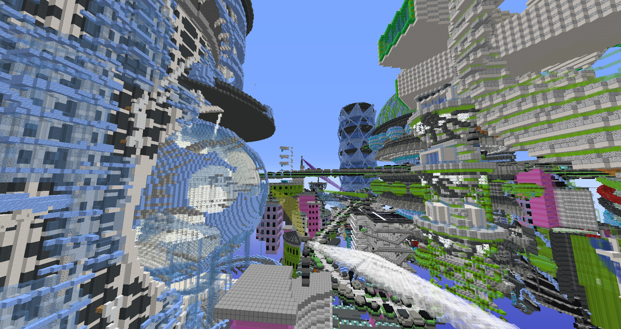 Futuristic Sci-Fi Utopia Minecraft Map