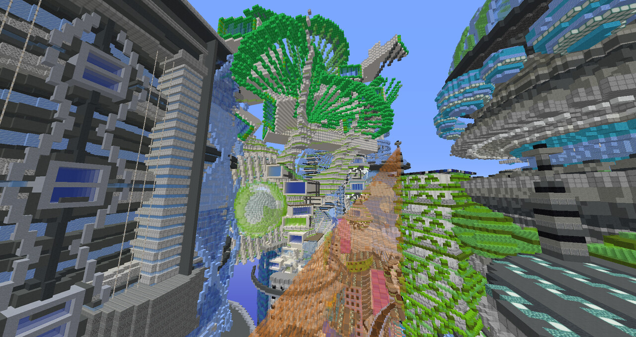 Futuristic Sci-Fi Utopia Minecraft Map