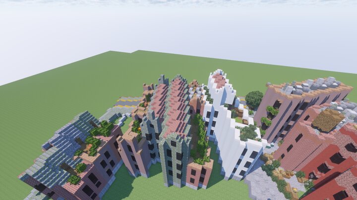 German buildings and Dutch shops Minecraft Map