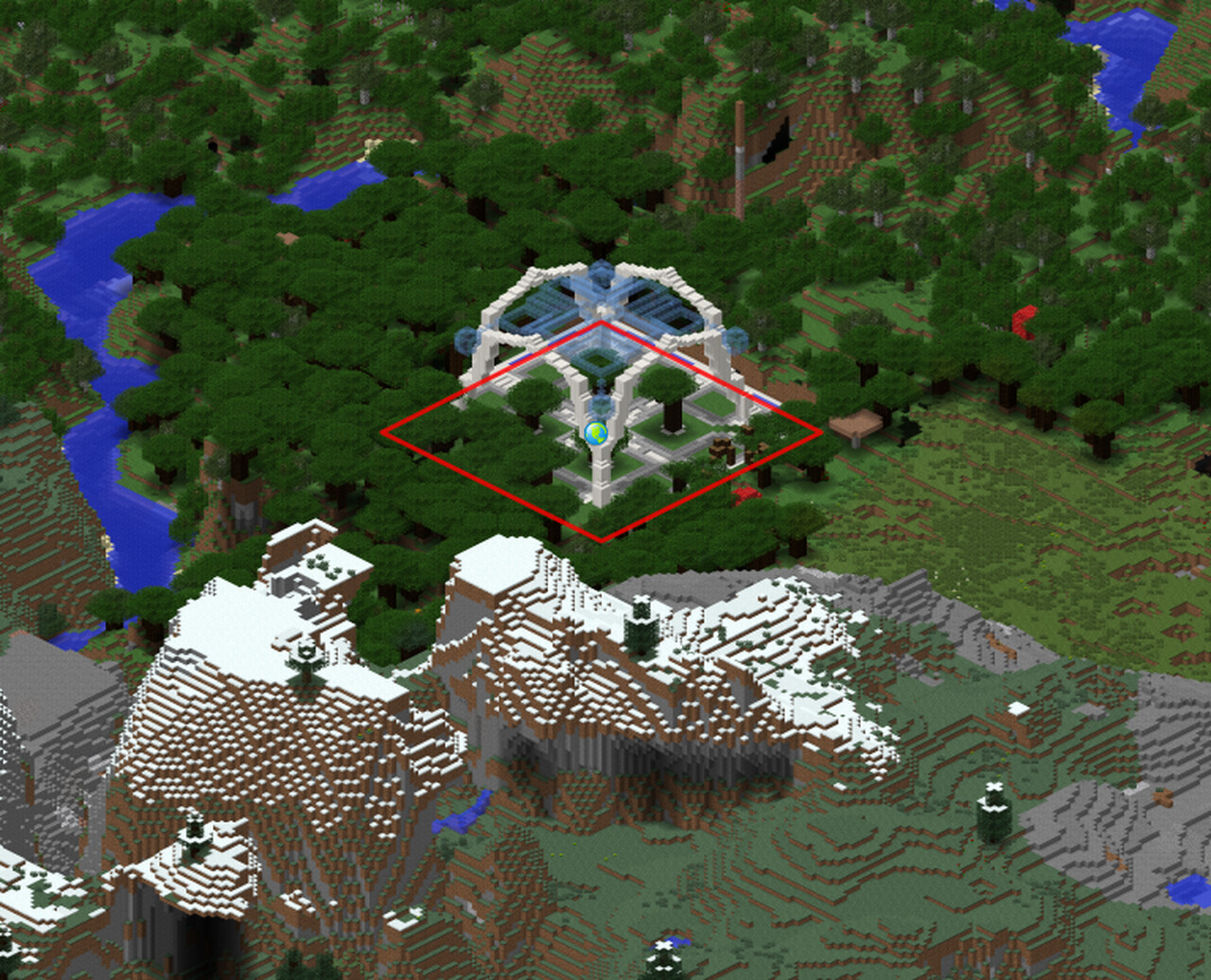 Small Survival World Spawn [Nature + Modern] Minecraft Map