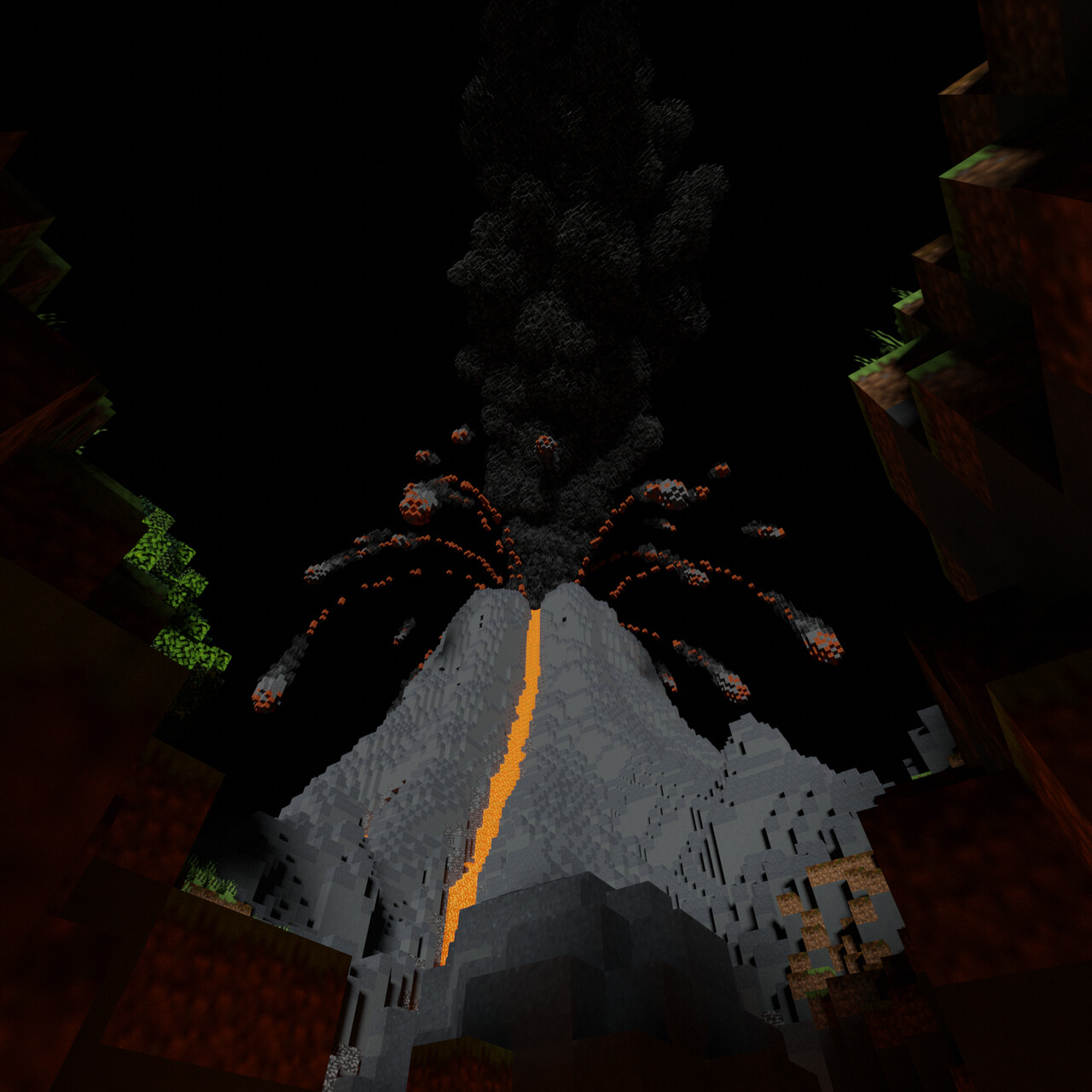 Erupting volcano Minecraft Map