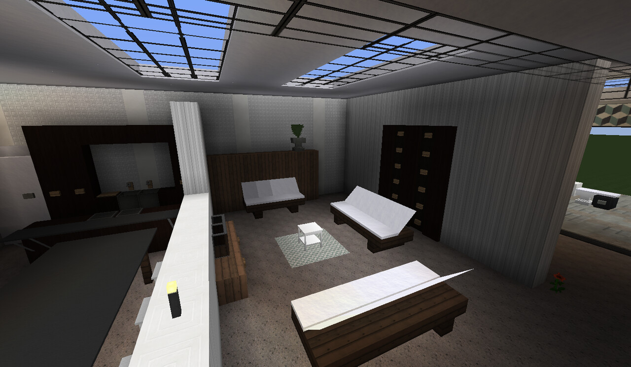 Stylish Modern House (White Version) Minecraft Map