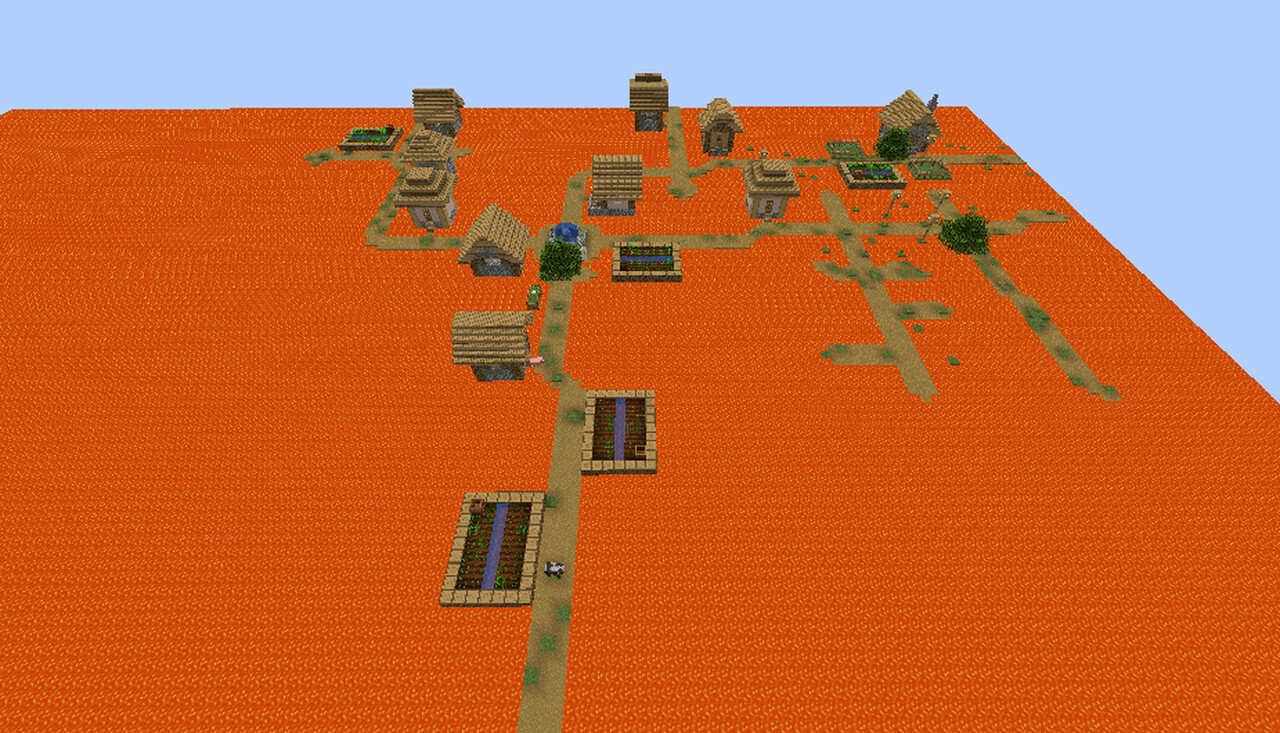 Lava village survival Minecraft Map