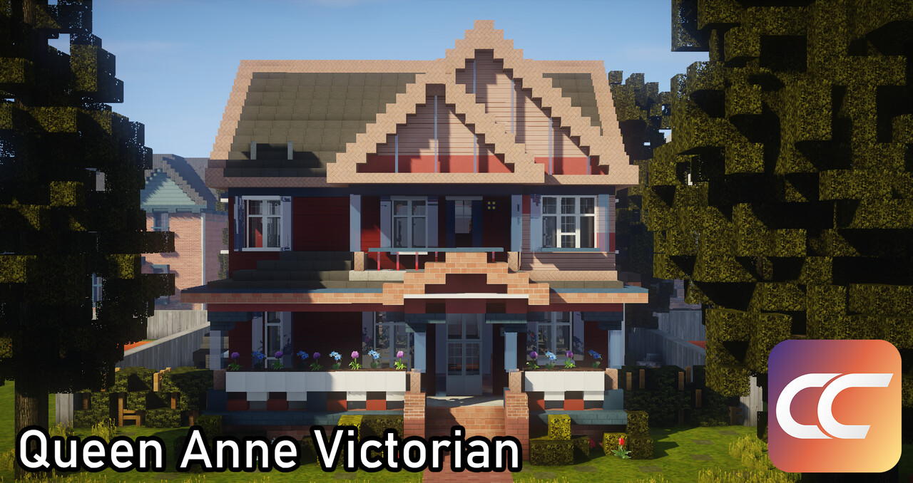 Queen Anne Victorian #3 | By: Sami3t | CCS Minecraft Map