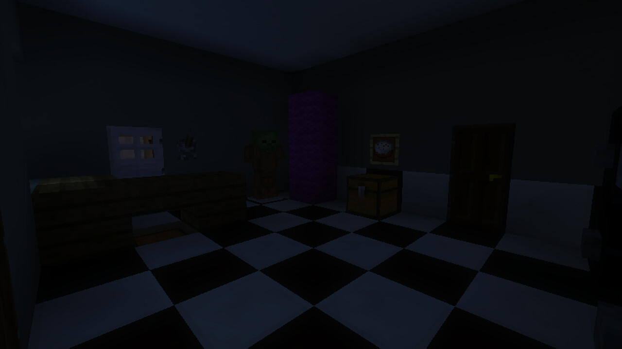 Fnaf 1 + 4 (FNAF WORLD) Minecraft Map