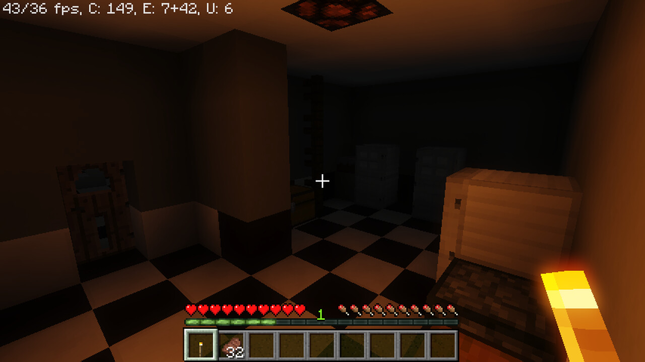 Fnaf 1 + 4 (FNAF WORLD) Minecraft Map