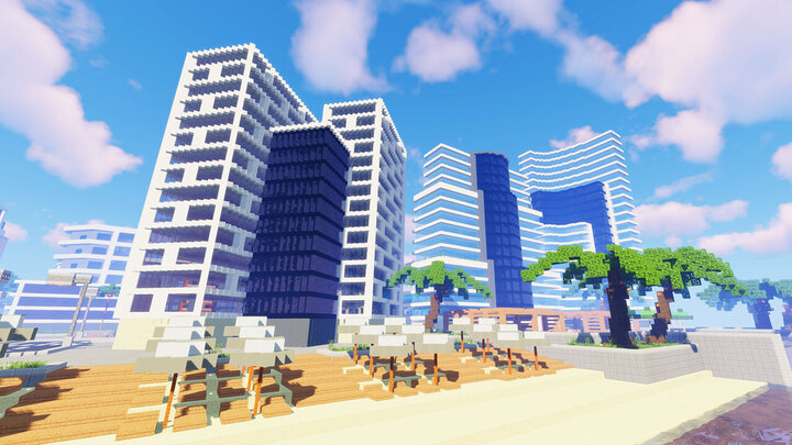 Modern Beach Hotels Minecraft Map