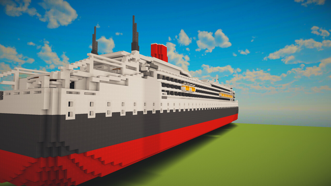 Queen Mary 2 Ship In Shematics ! Minecraft Map