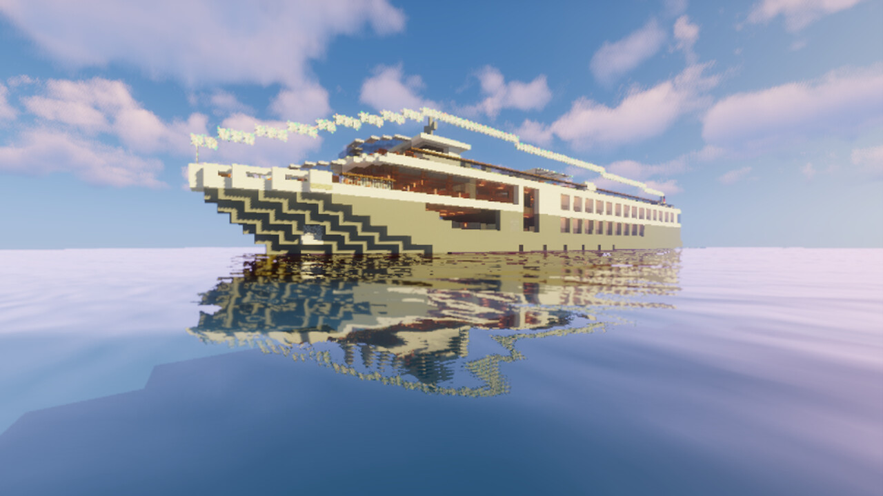 Minecraft custom river cruise ship -- MS dawn (FULL INTERIOR) Minecraft Map