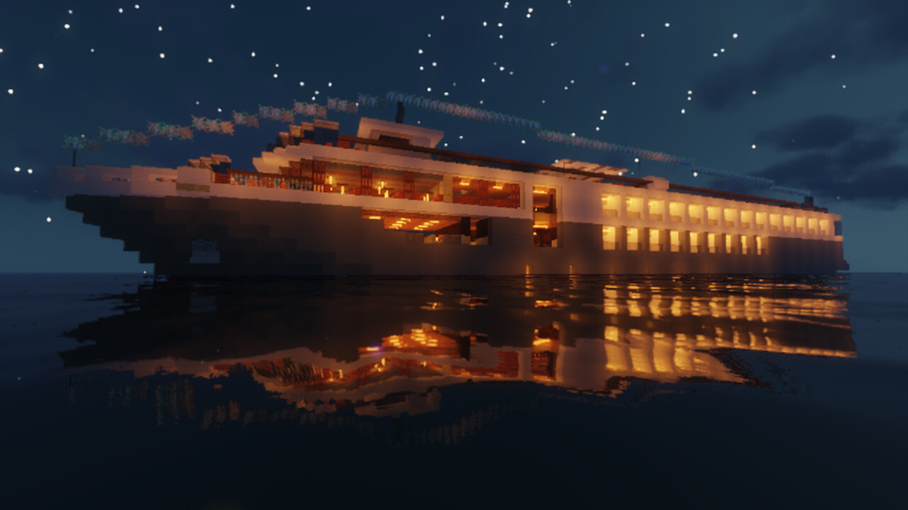 Minecraft custom river cruise ship -- MS dawn (FULL INTERIOR) Minecraft Map