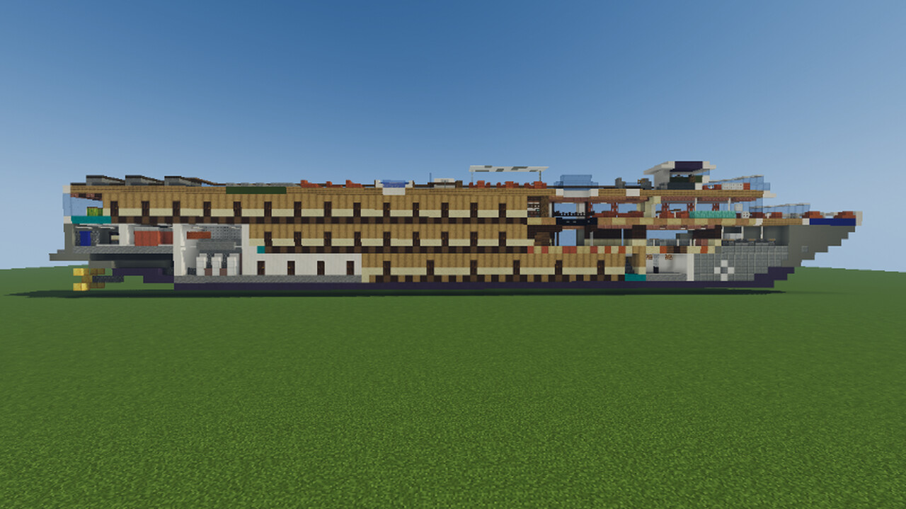 Minecraft custom river cruise ship -- MS dawn (FULL INTERIOR) Minecraft Map