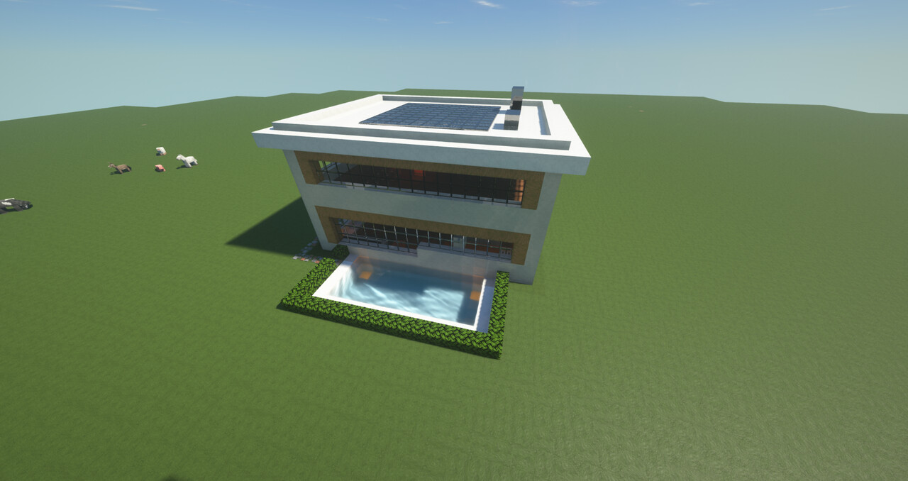 Modern Luxus Villa + Pool Minecraft Map