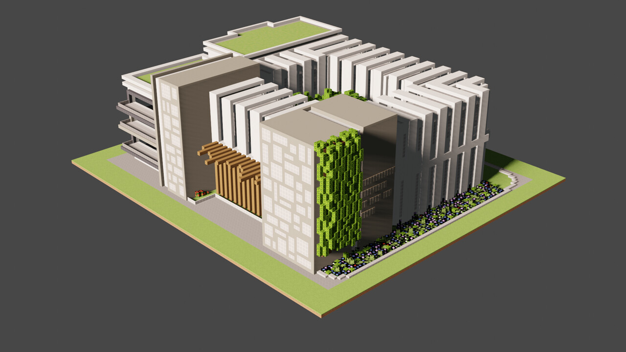 Modern library Minecraft Map