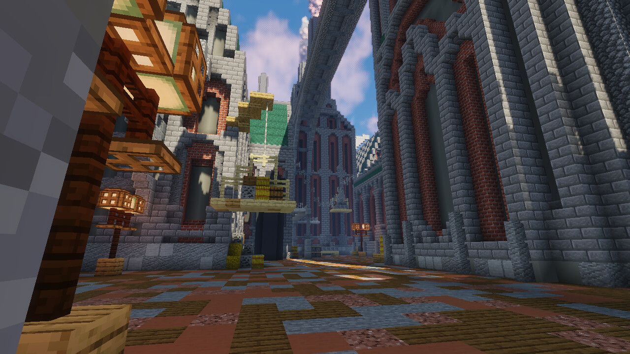 Steampunk massive flying city Minecraft Map