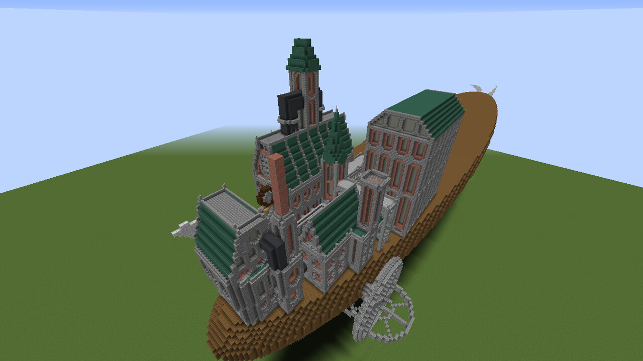 Steampunk massive flying city Minecraft Map