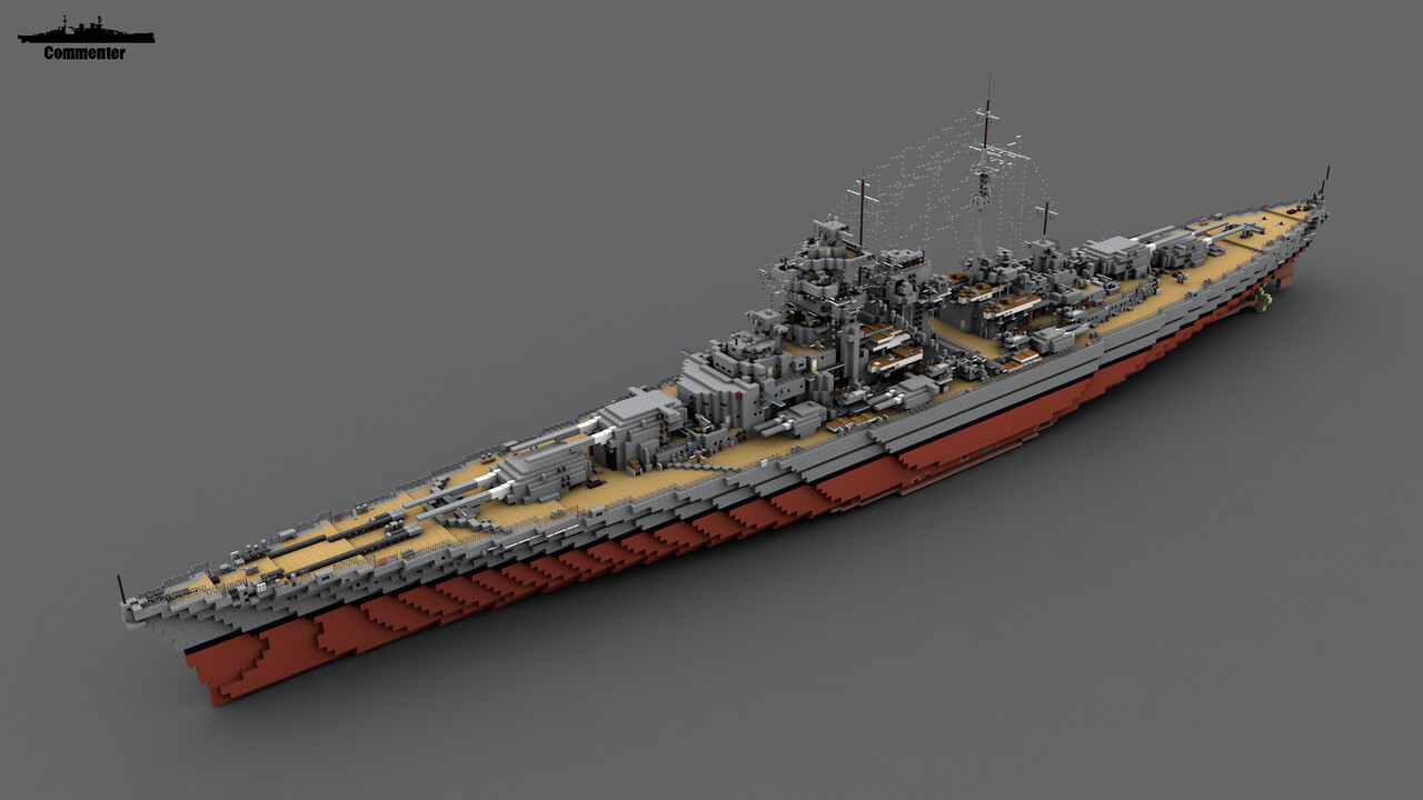 KMS Bismarck 1:1 Scale Redo Minecraft Map