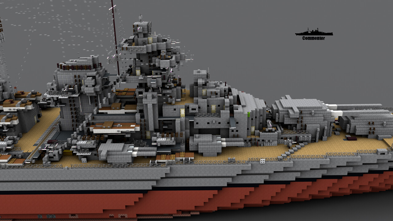 KMS Bismarck 1:1 Scale Redo Minecraft Map