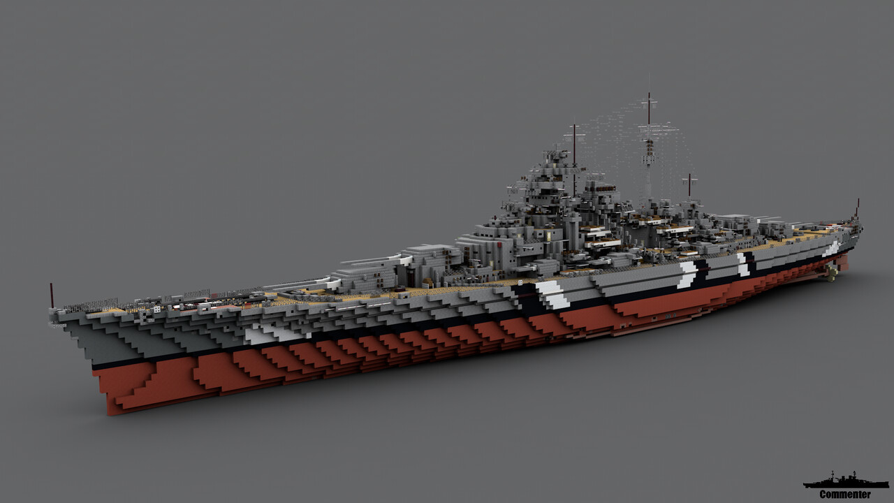 KMS Bismarck 1:1 Scale Redo Minecraft Map