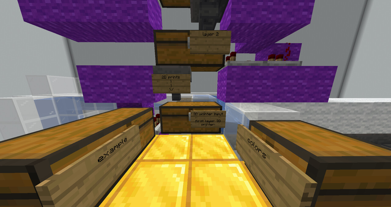 2D and 3D printer Minecraft Map