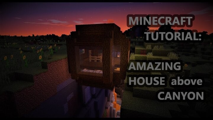 AMAZING HOUSE above CANYON Minecraft Map