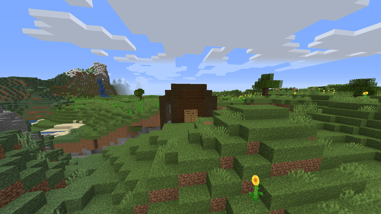 AMAZING HOUSE above CANYON Minecraft Map