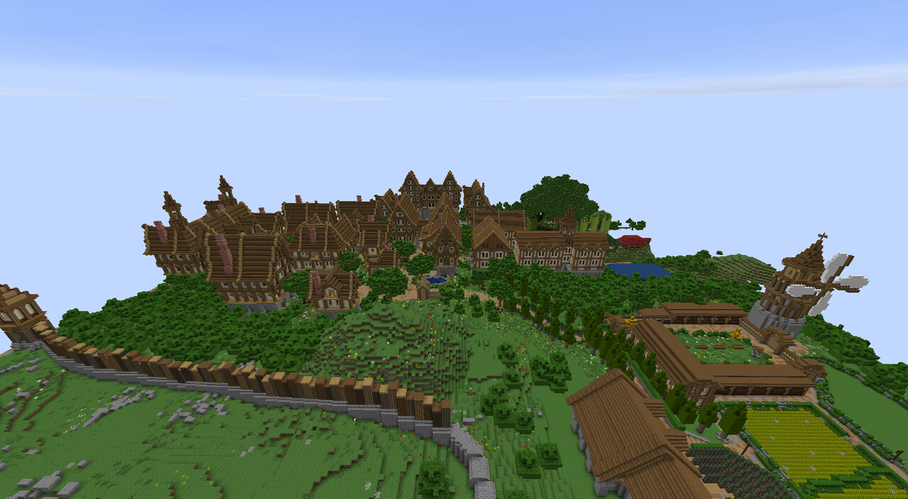Bree, Third age of Middle Earth [Human Village] - LOTR+ mod Minecraft Map