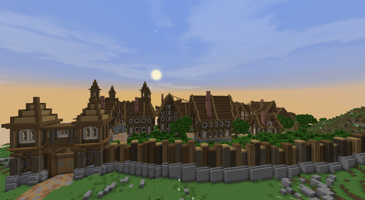 Bree, Third age of Middle Earth [Human Village] - LOTR+ mod Minecraft Map