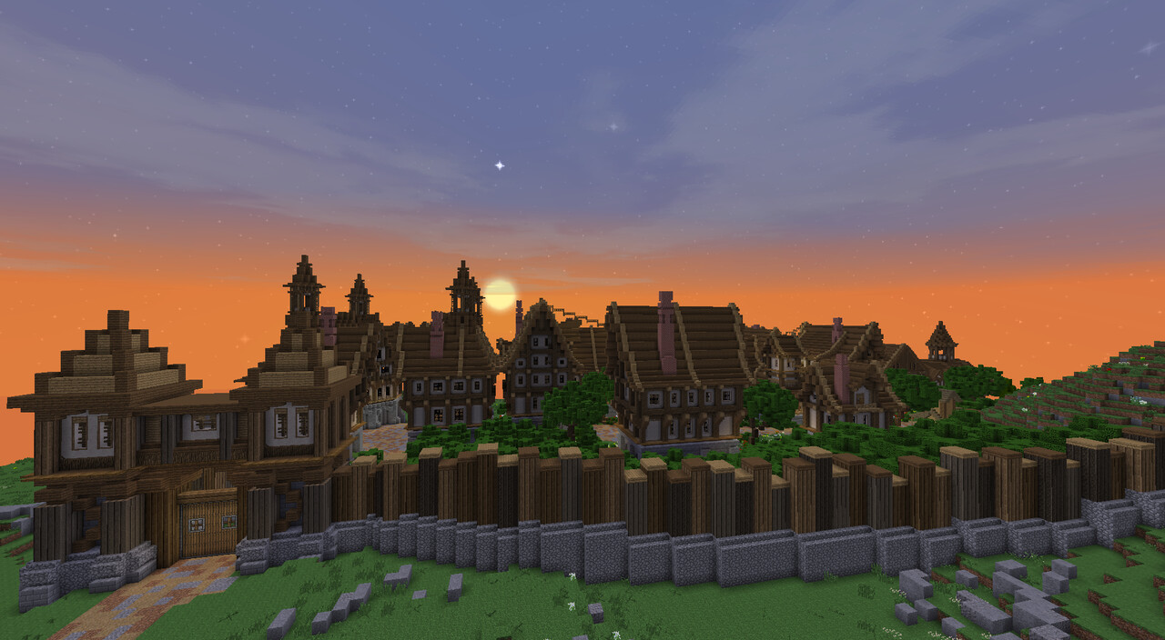 Bree, Third age of Middle Earth [Human Village] - LOTR+ mod Minecraft Map