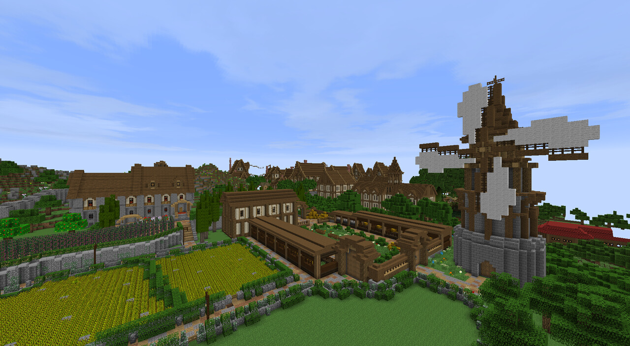 Bree, Third age of Middle Earth [Human Village] - LOTR+ mod Minecraft Map