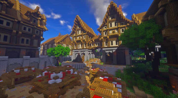 Bree, Third age of Middle Earth [Human Village] - LOTR+ mod Minecraft Map