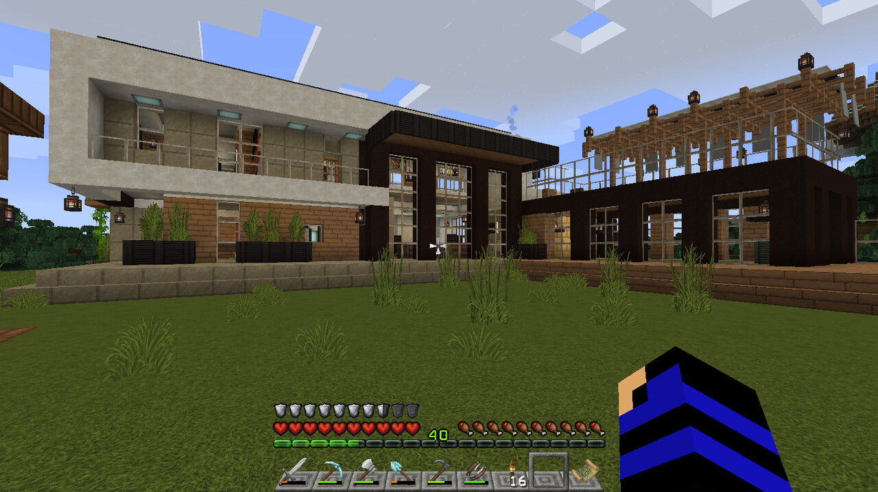 Modern House with Guest Villa Minecraft Map