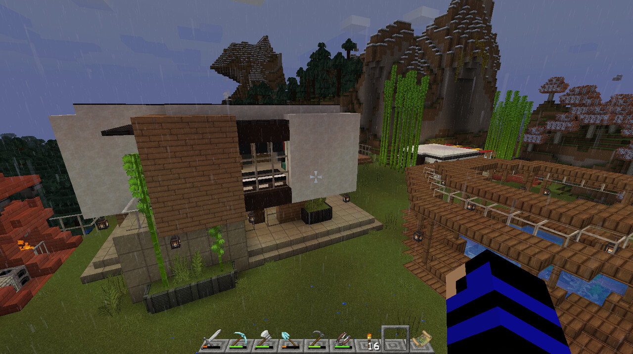 Modern House with Guest Villa Minecraft Map