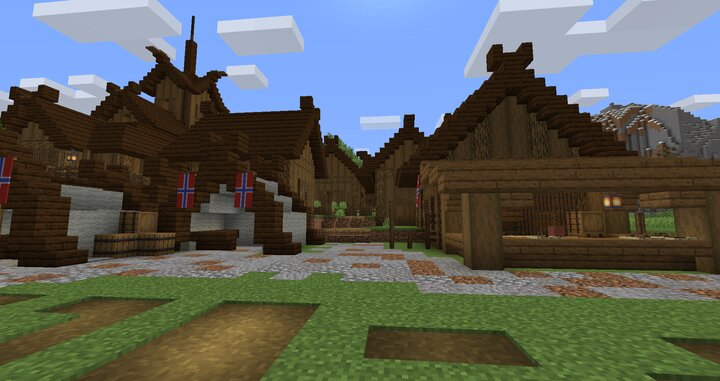 Norwegian Viking Village Minecraft Map