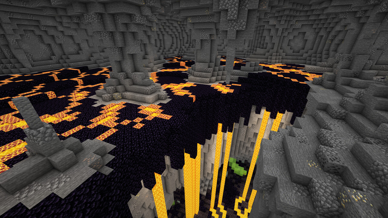 Mountains, caves and underground structures for you to explore ...