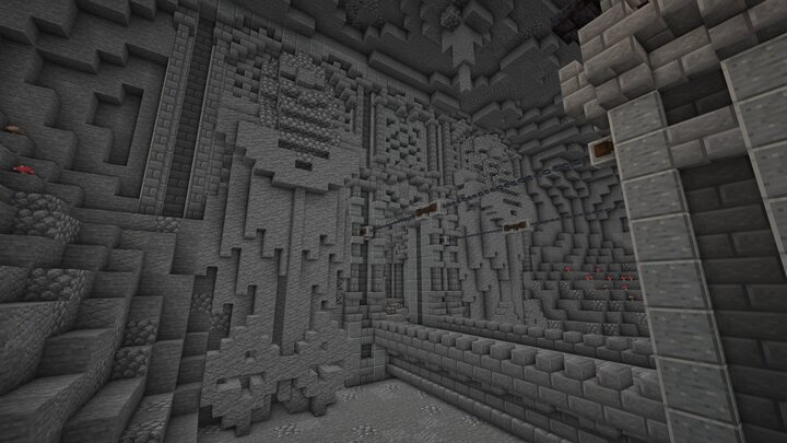 Mountains, caves and underground structures for you to explore ...