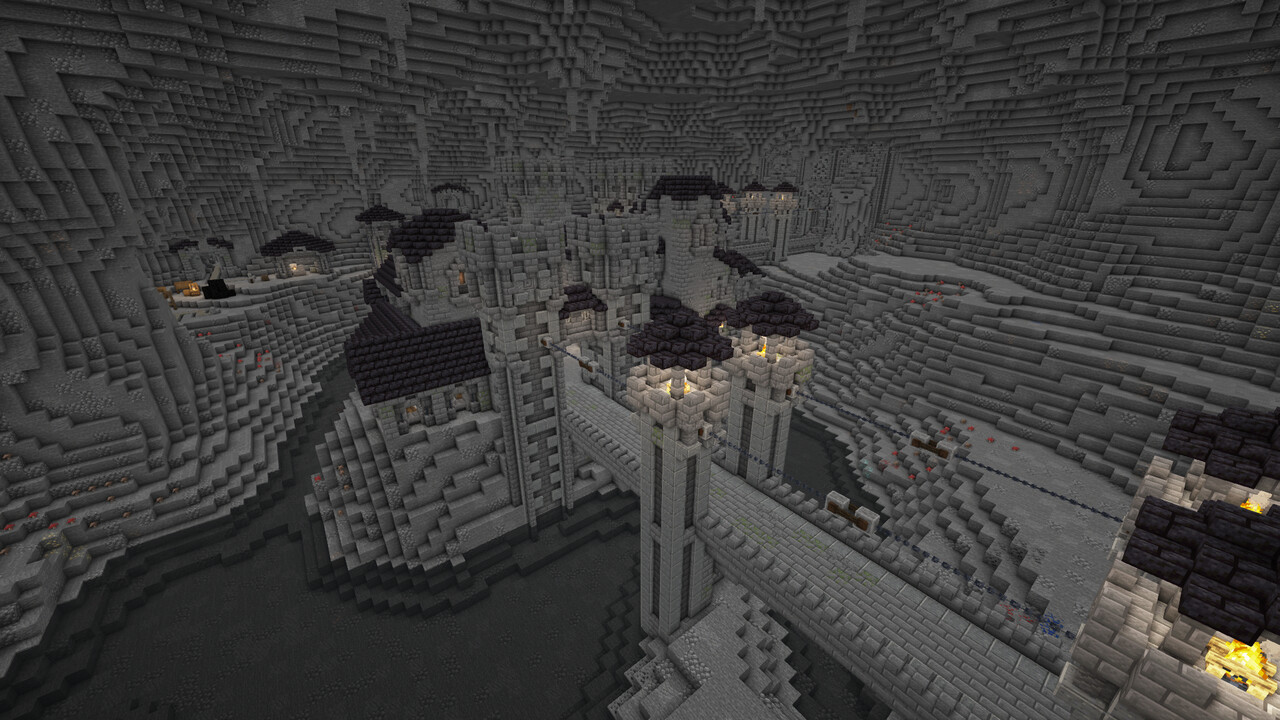 Mountains, caves and underground structures for you to explore ...