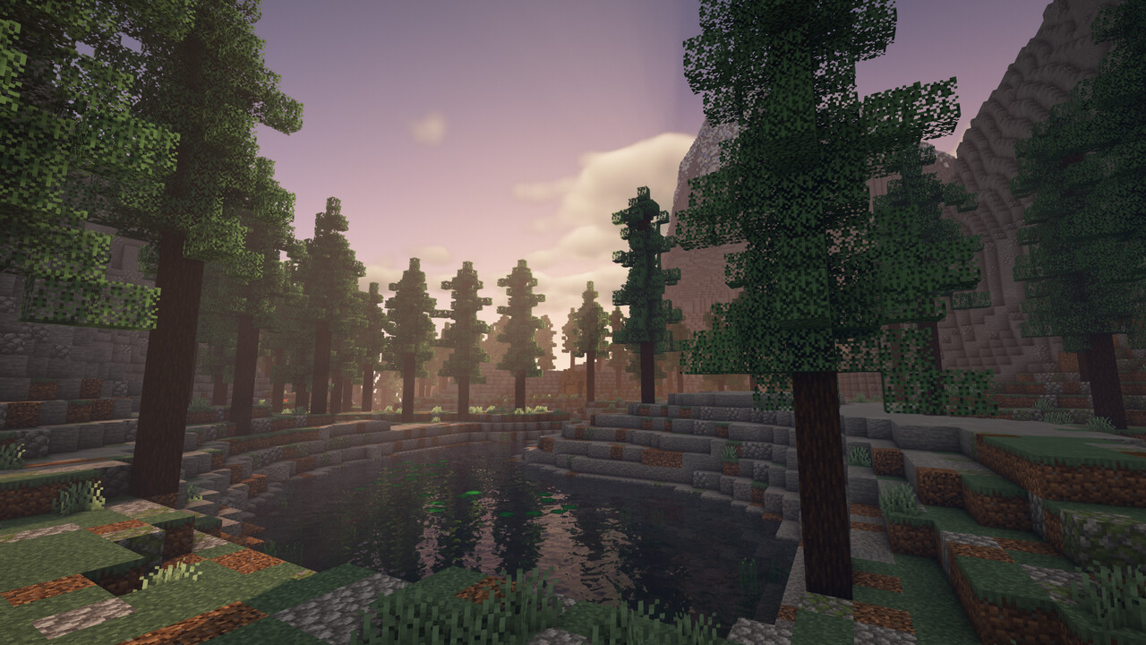 Mountains, caves and underground structures for you to explore ...