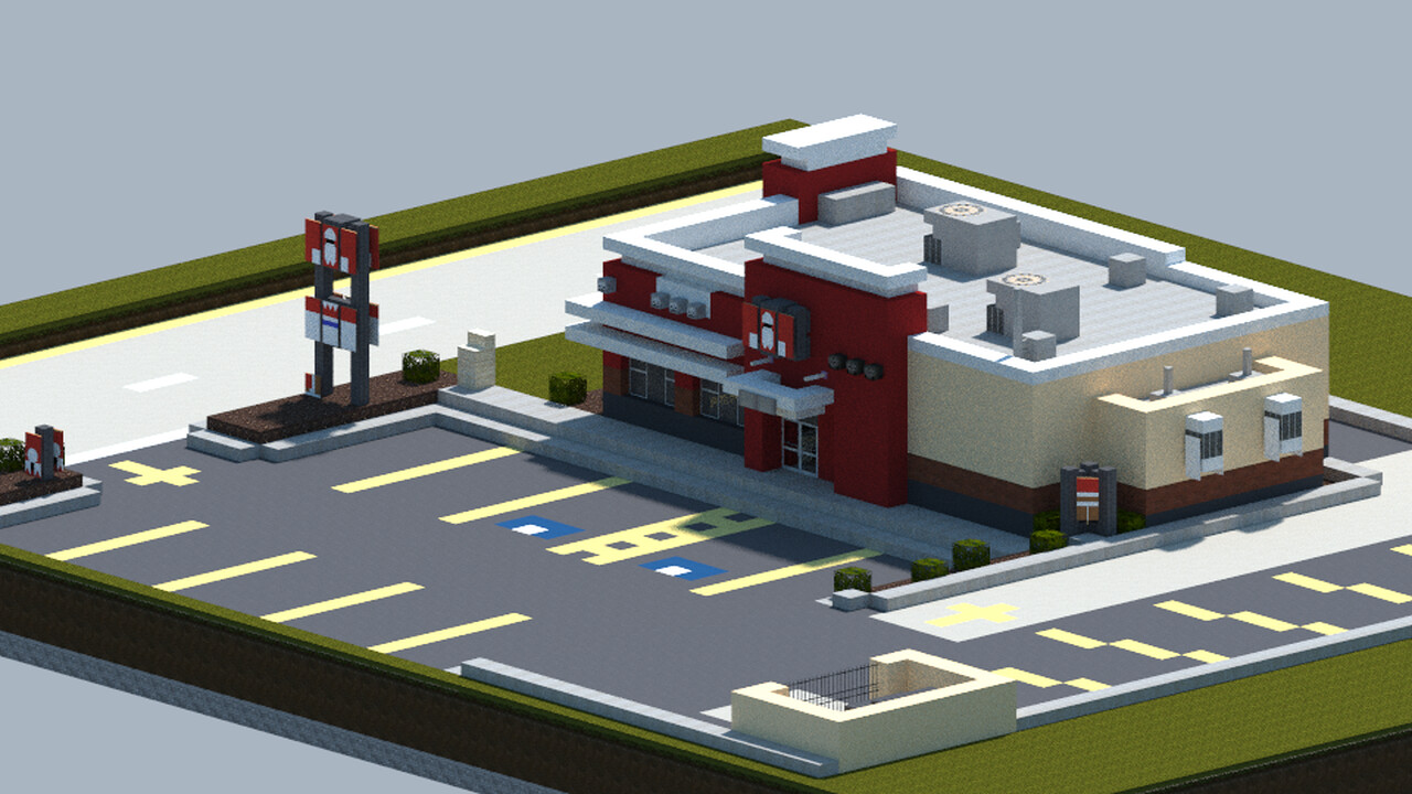 KFC, Kentucky Fried Chicken [With Interior, and download] Minecraft Map