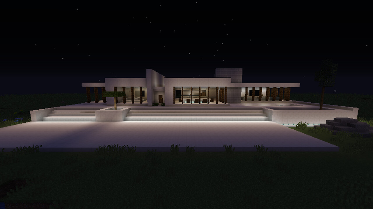 1.16.4 Minimalist Modern House Minecraft Map
